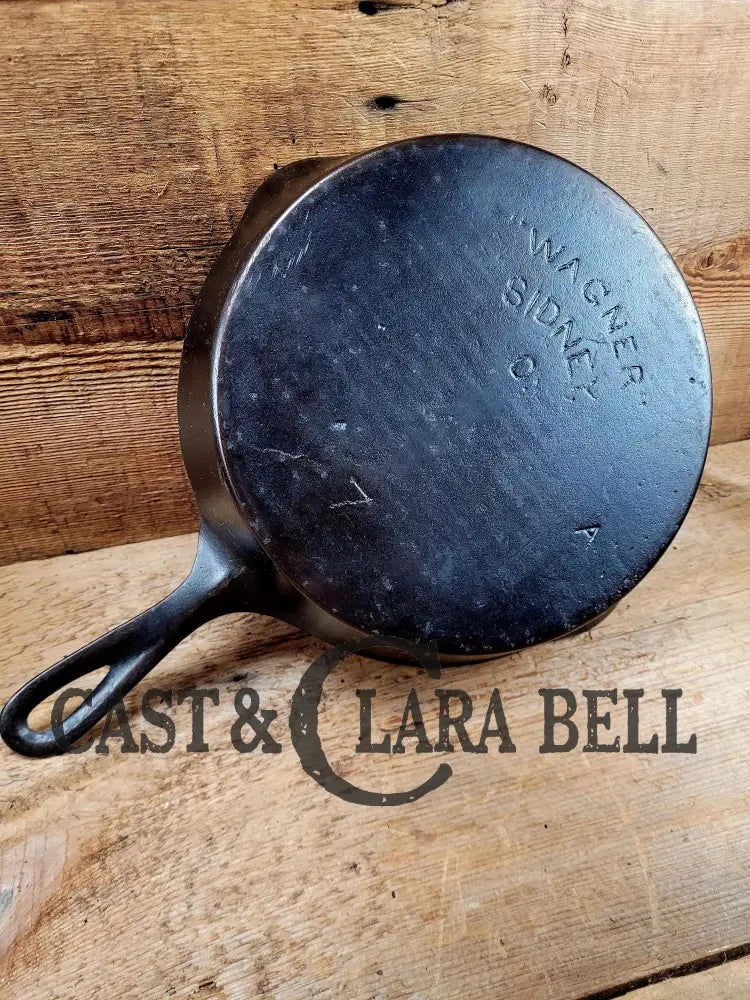 1910's Era! HTF Wagner #7 Arc Straight logo cast iron skillet cast wit ...
