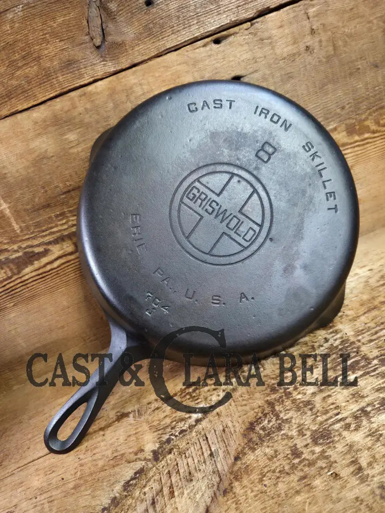 1920's Griswold #8 Skillet with Large Block Logo and Smooth Bottom, 70 ...