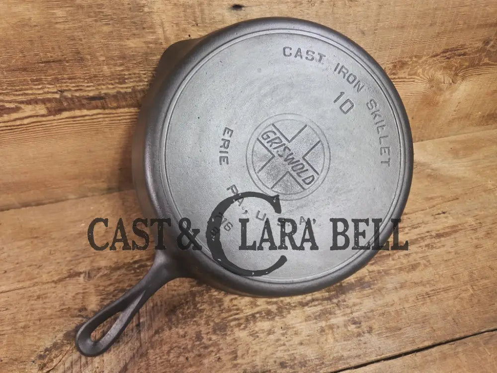 BIG skillet! 1920's Griswold #10 Skillet, large slant logo, 716, Full ...