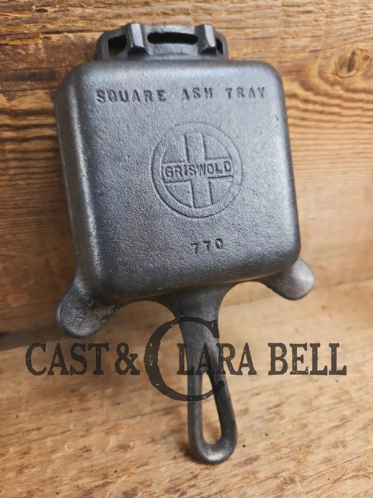 Collectible Griswold 770 Ashtray / Spoon Rest. Small Novelty cast iron ...
