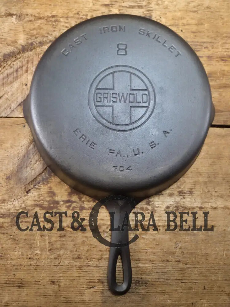 Griswold #8 Cast Iron Skillet with Large Block Logo and Smooth Bottom ...