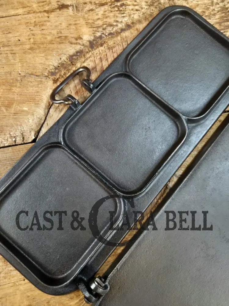 Hot Item!! Late 1800's Fully Marked Canton square pancake flop griddle ...