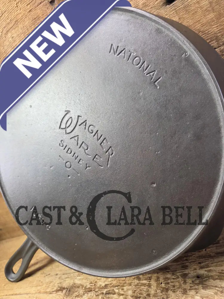 Tough to find! 1920's era Wagner made National / Wagner Ware dual logo ...