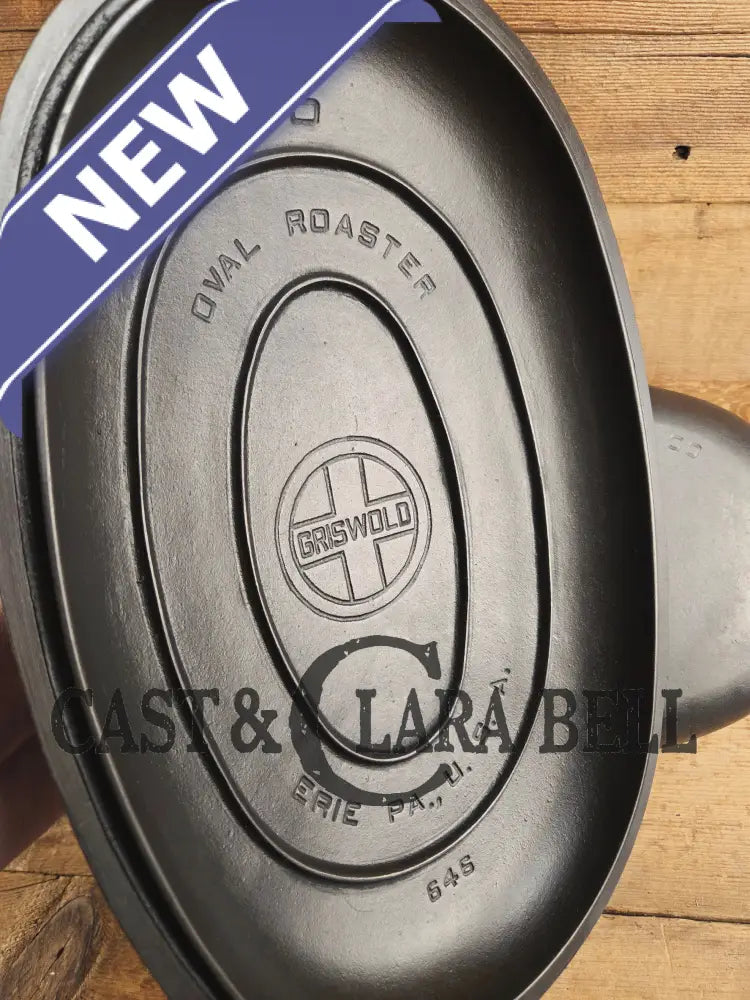 WOW WOW!!! 1920's Griswold #5 Large Block Logo Oval Roaster. P/N 645 B ...